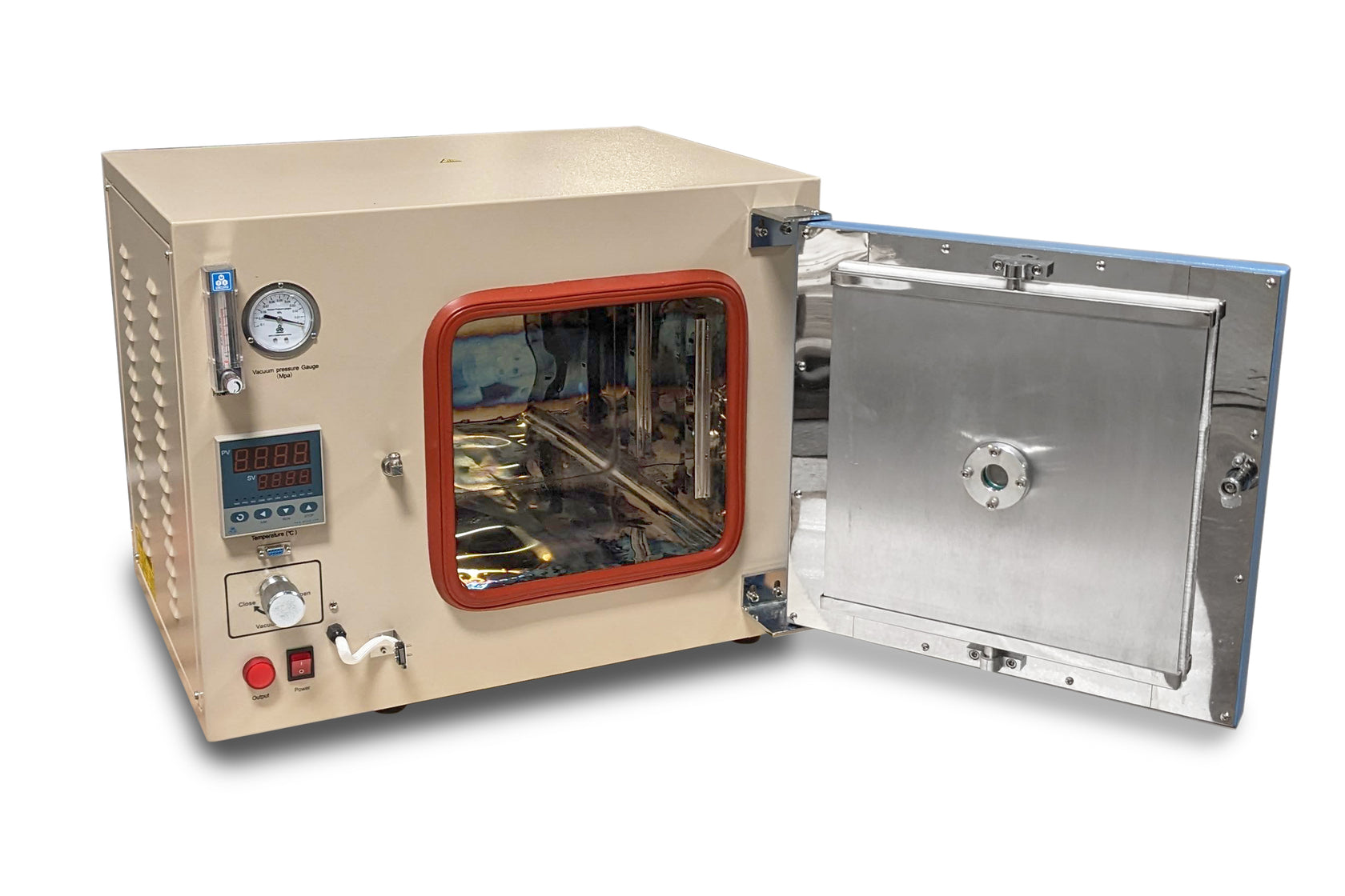 400C Max. 25L Vacuum Oven (12 x 12 x 11") w/ Quartz Window, Flow-meter ...